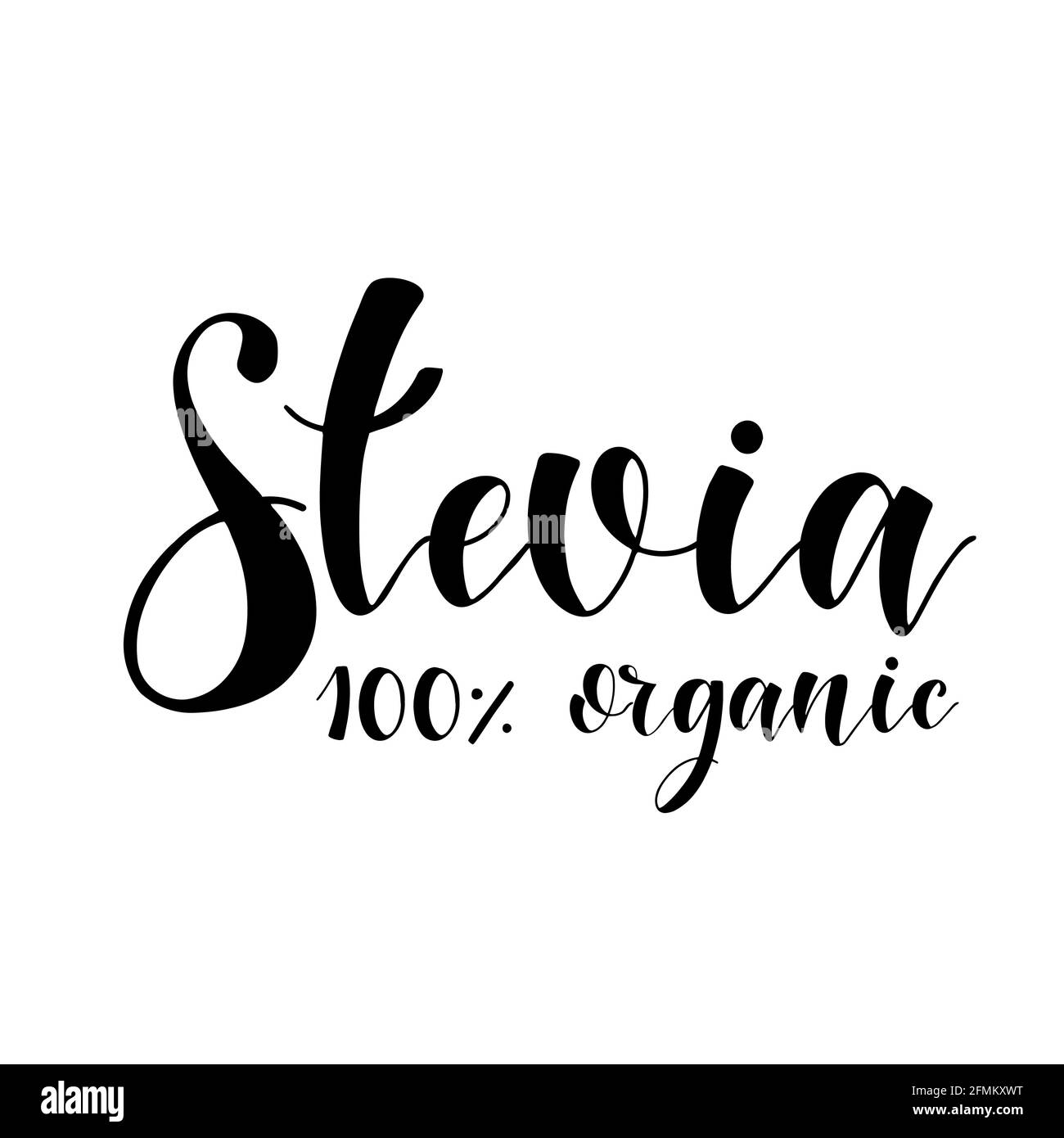 Stevia Organic food label. Vector elements for organic, bio, ecology ...