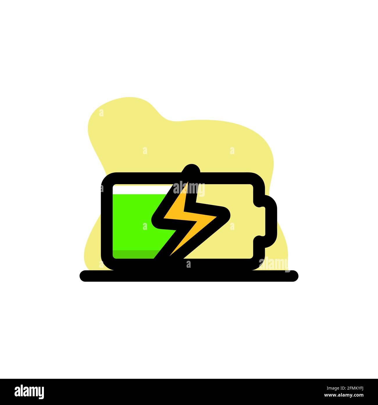 Battery Half Charged Conceptual Vector Illustration Design eps10 Stock ...