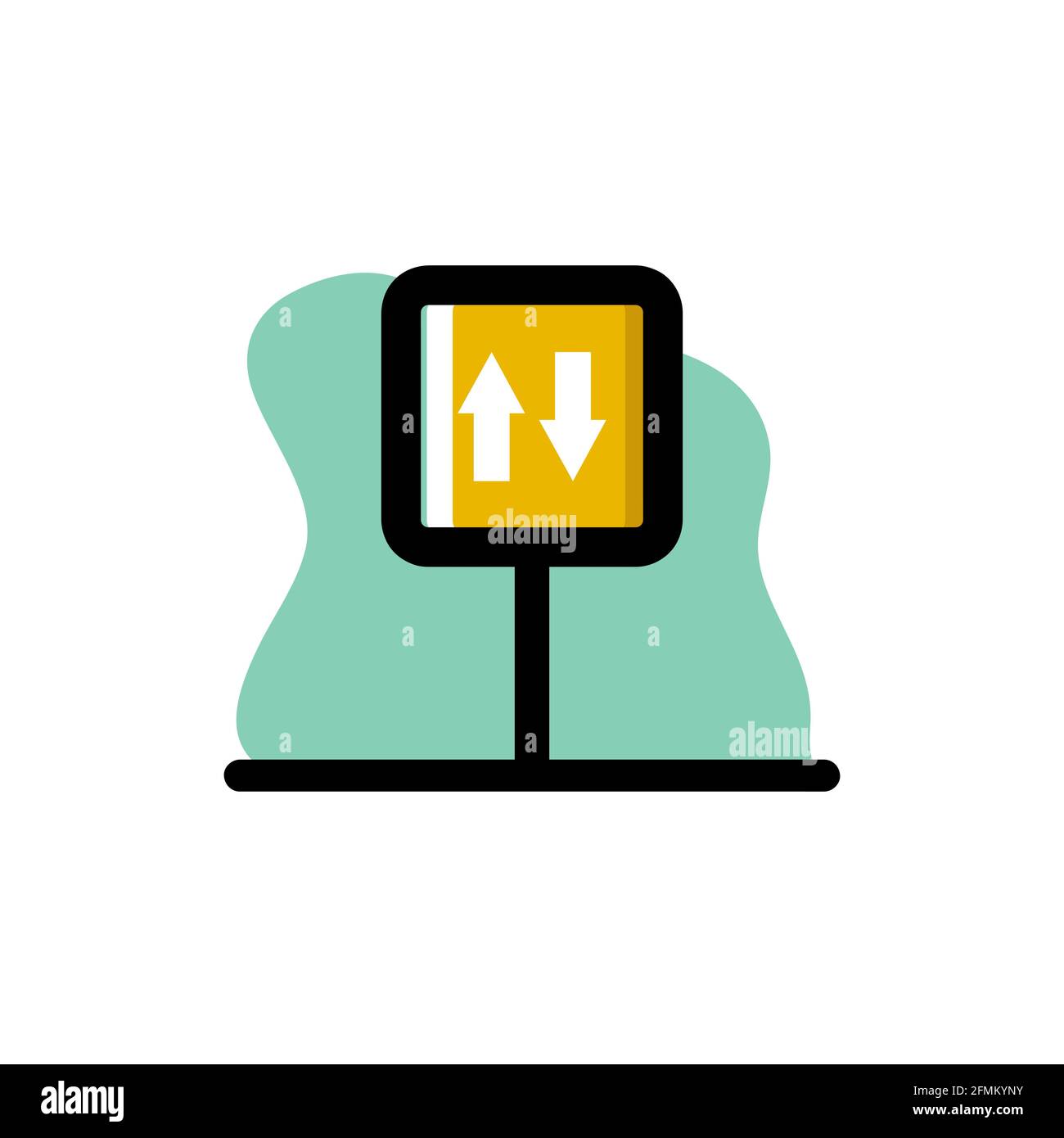 Two Ways Conceptual Vector Illustration Design Icon eps10 Stock Vector ...