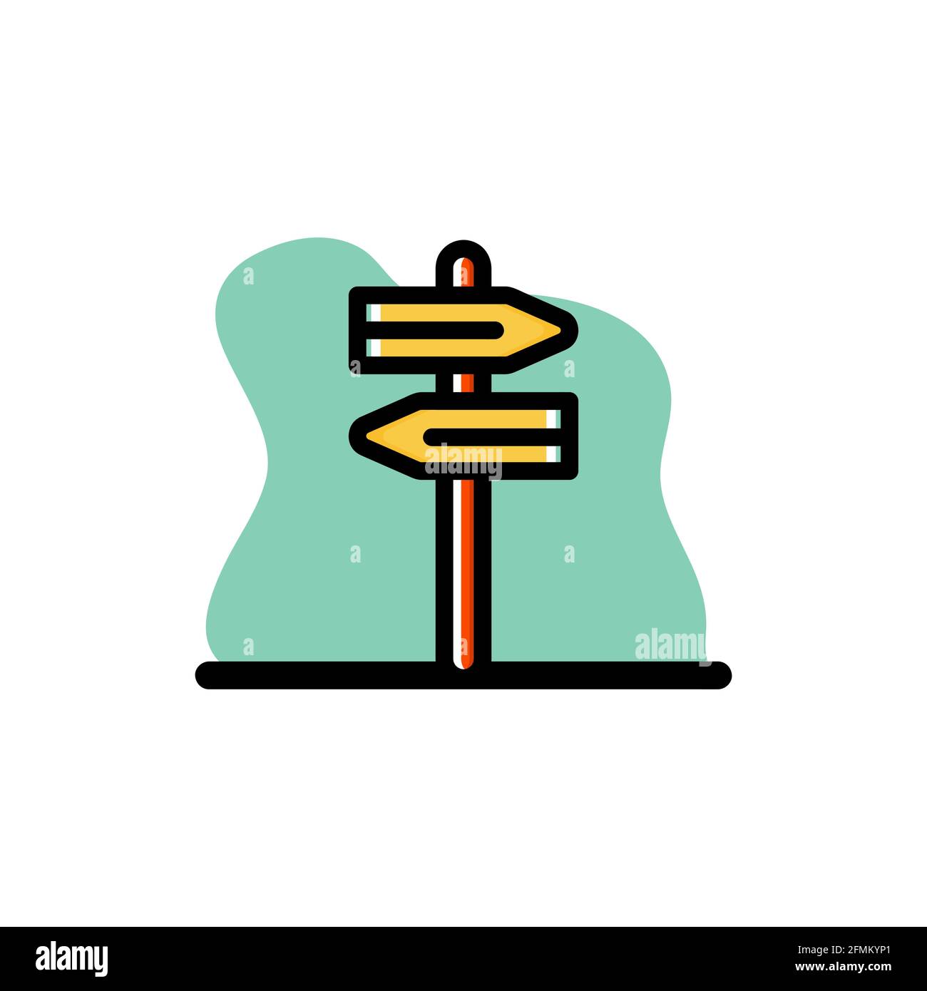 Arrow Street Sign Conceptual Vector Illustrattion Design Icon eps10 ...