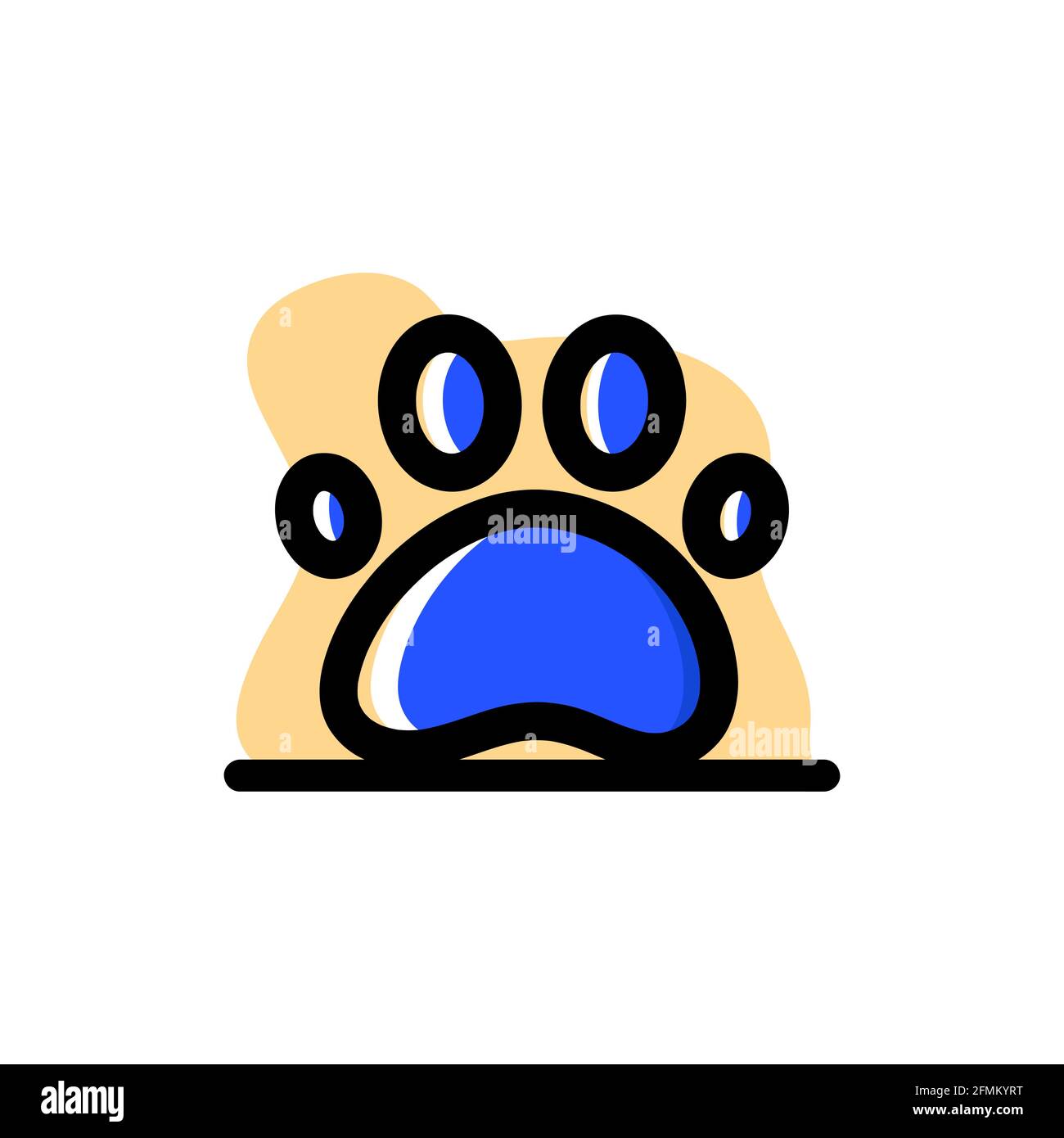 Dog footprint Stock Vector Images - Alamy