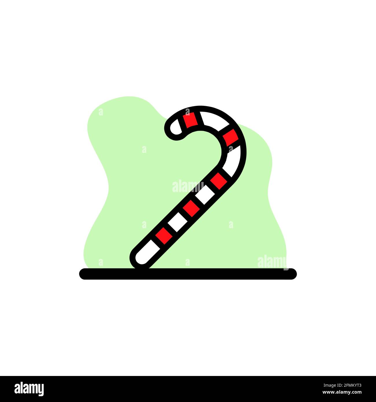 Candy Cane Vector Illustration Design Icon Conceptual eps10 Stock ...