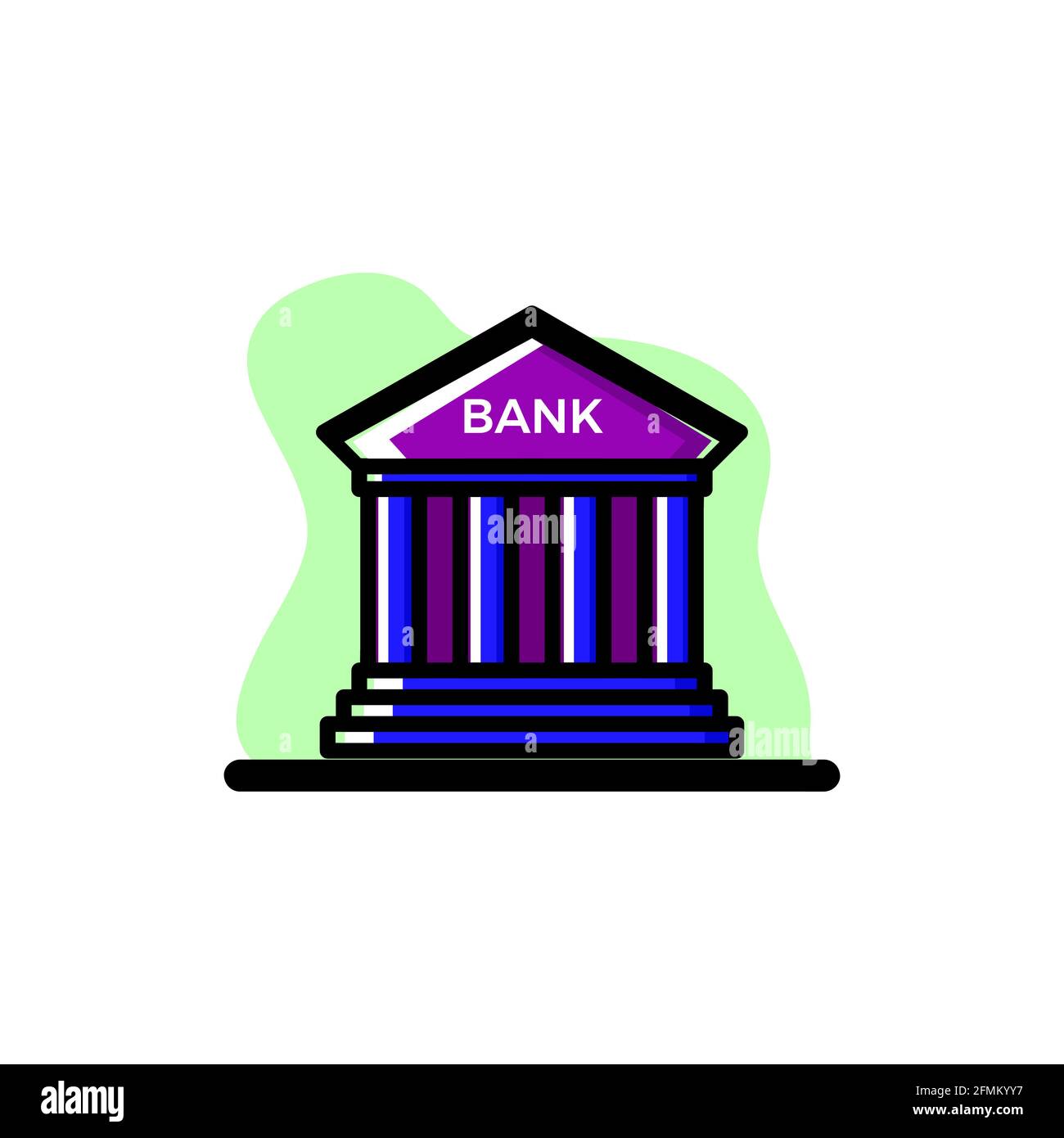 Bank icon vector Stock Vector Images - Alamy