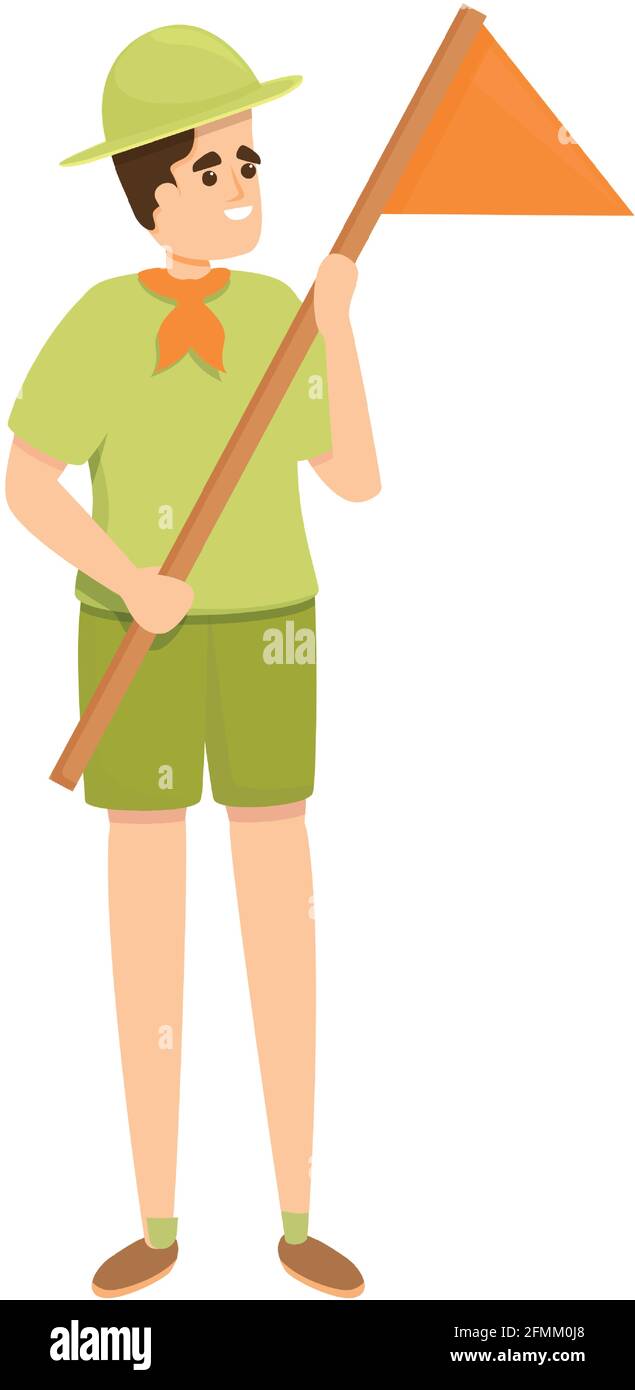 Scouting smiling boy icon. Cartoon of Scouting smiling boy vector icon ...