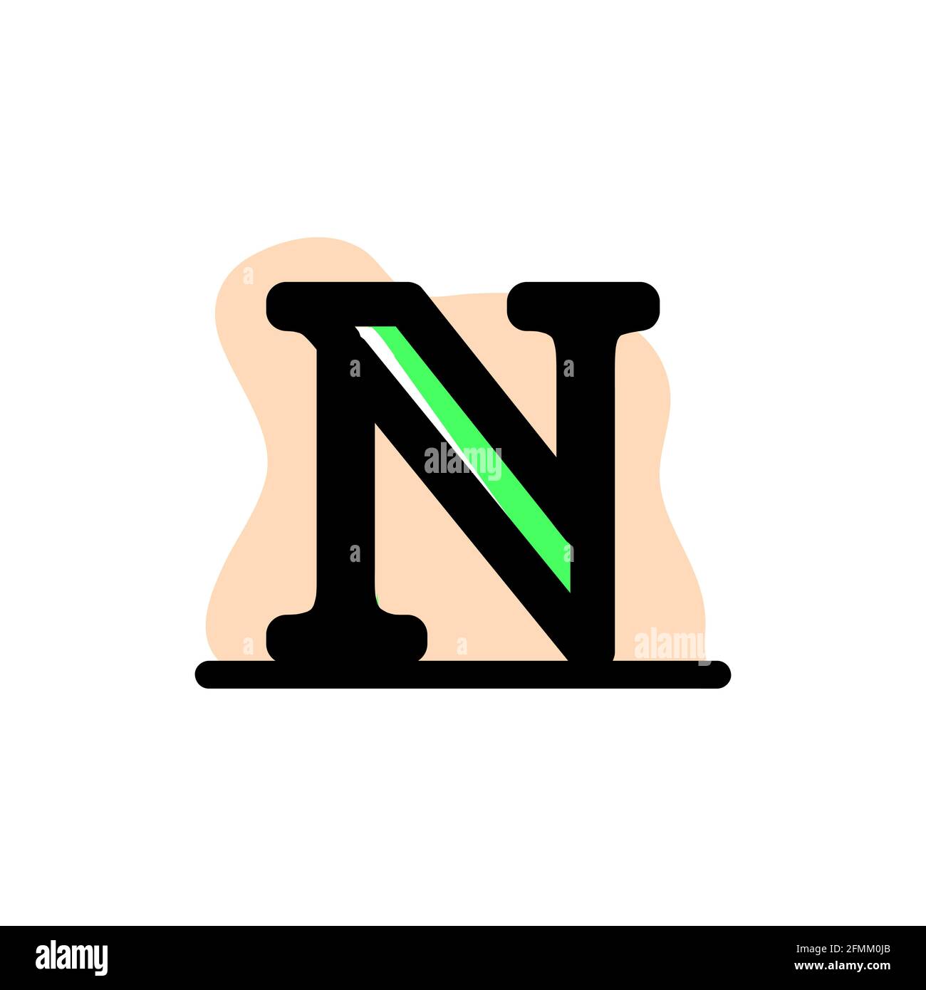 Aesthetic Letter N Conceptual Vector Illustration Design Icon eps10 ...