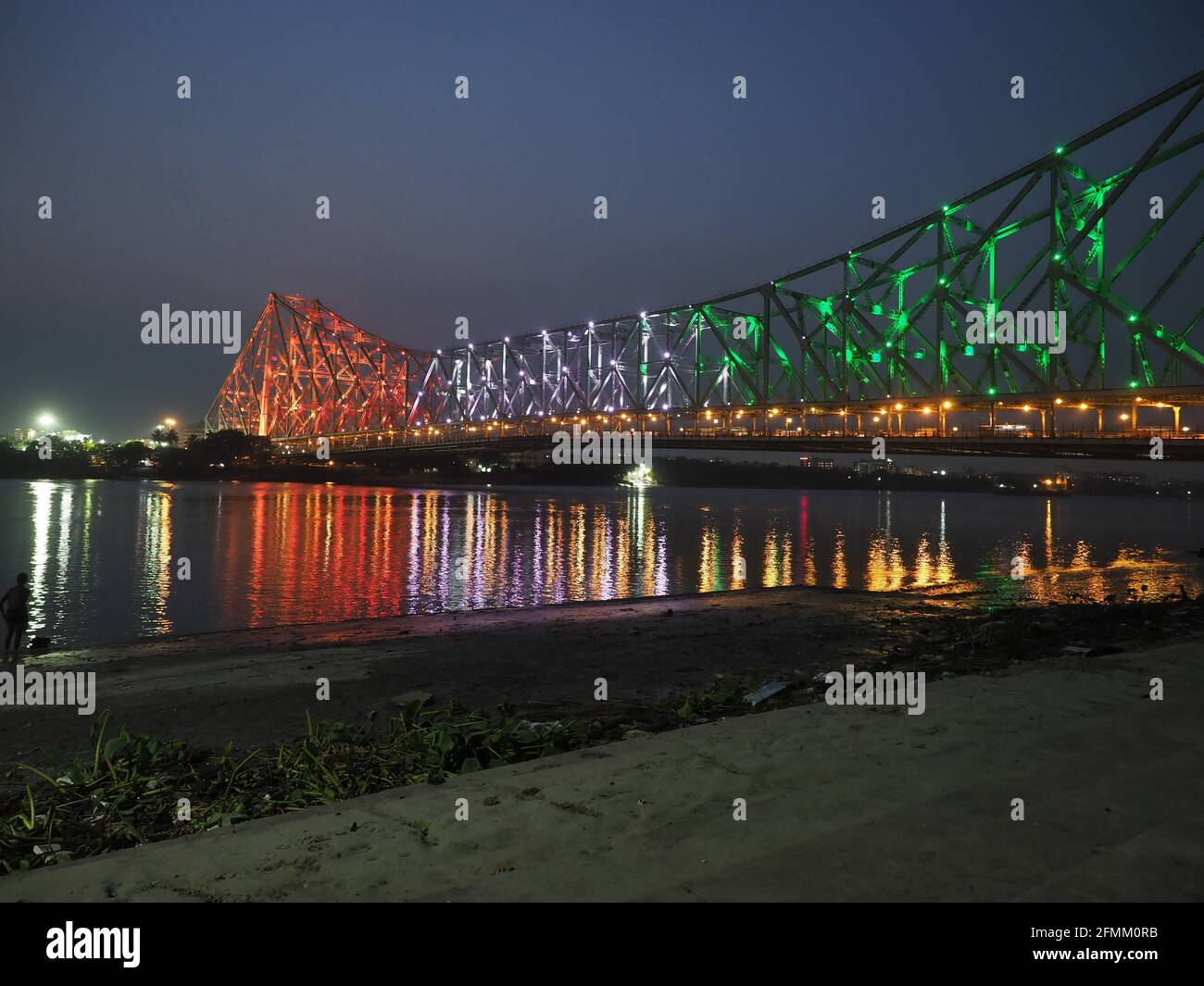 KOLKATA, INDIA - May 08, 2021: Howrah bridge - The historic cantilever ...