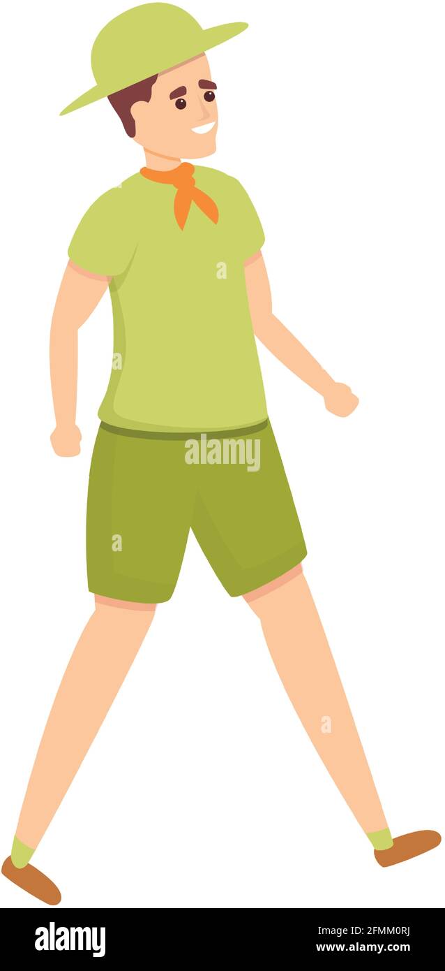 Scouting walking icon. Cartoon of Scouting walking vector icon for web ...