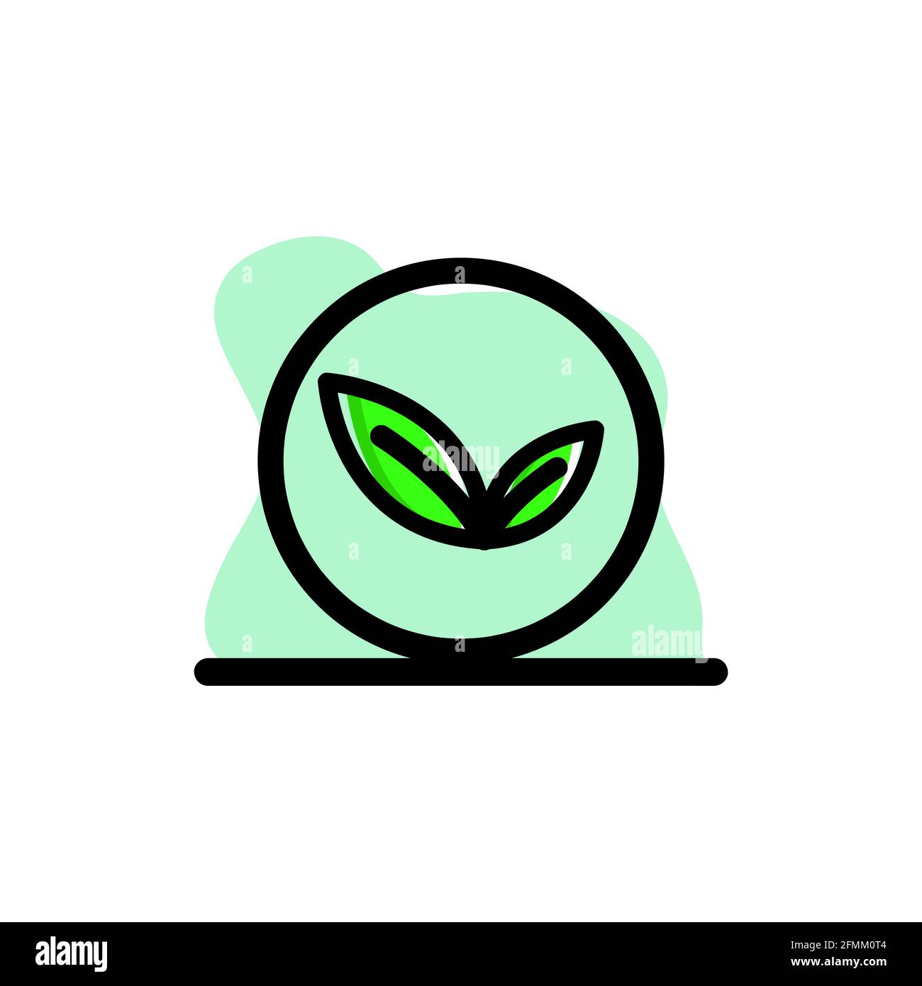 Clock Leaves Conceptual Vector Icon Design Illustration eps10 Stock ...