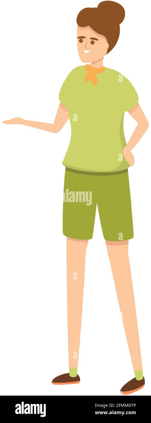 Scouting woman icon. Cartoon of Scouting woman vector icon for web ...