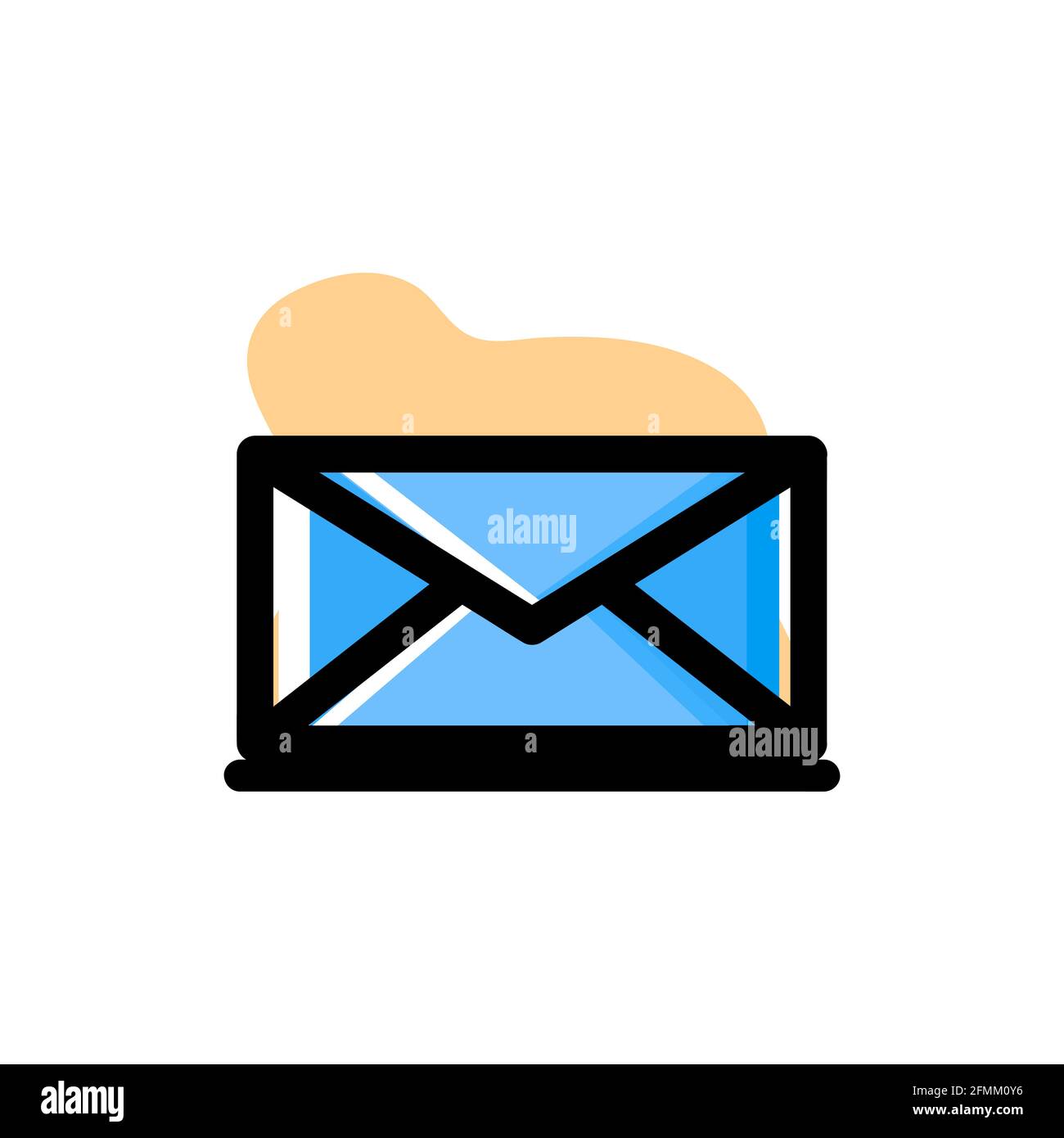 Realistic Blue Mail Icon Conceptual Vector Illustration Design eps10 ...