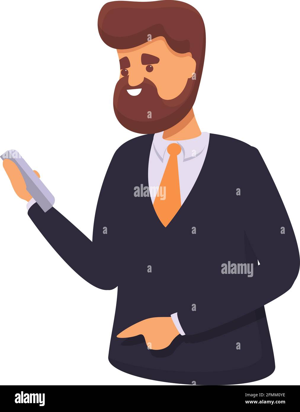 Businessman messaging network icon. Cartoon of Businessman messaging ...