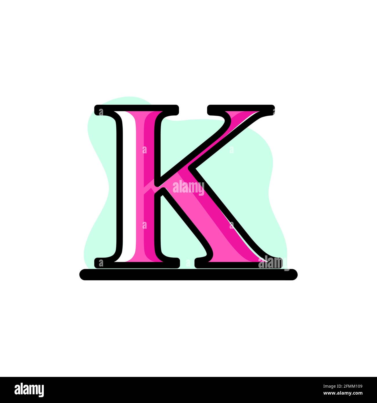 Conceptual Uppercase Letter K Icon Vector Illustration Design eps10 ...