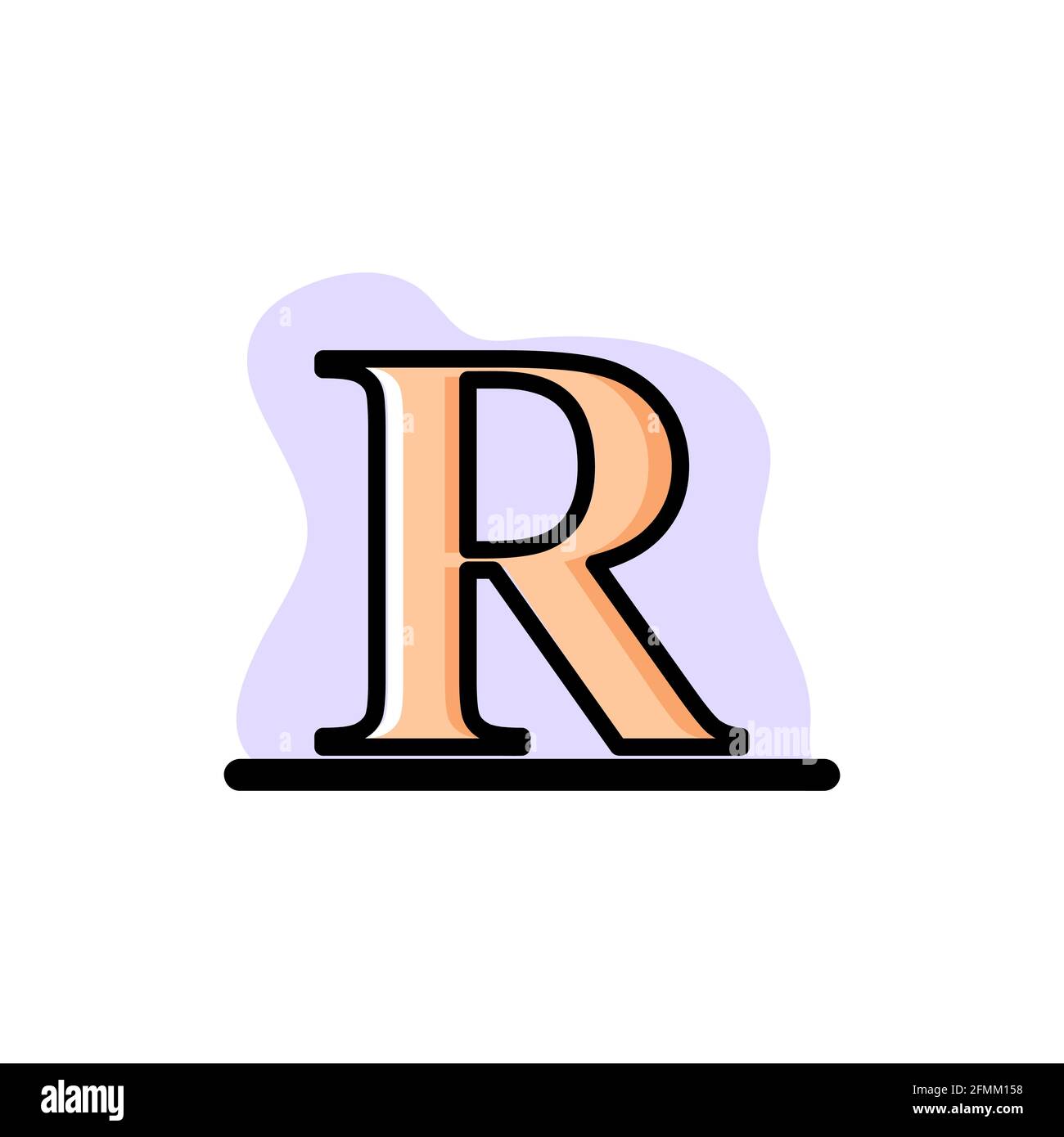 Letter R Conceptual Vector Illustration Design Icon eps10 Stock Vector ...
