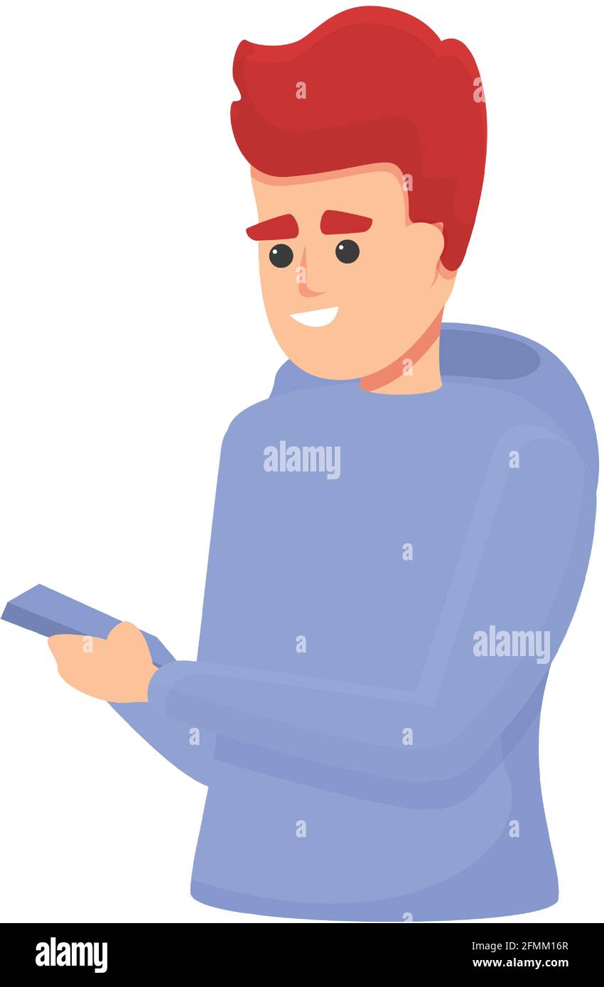 Boy messaging icon. Cartoon of Boy messaging vector icon for web design ...