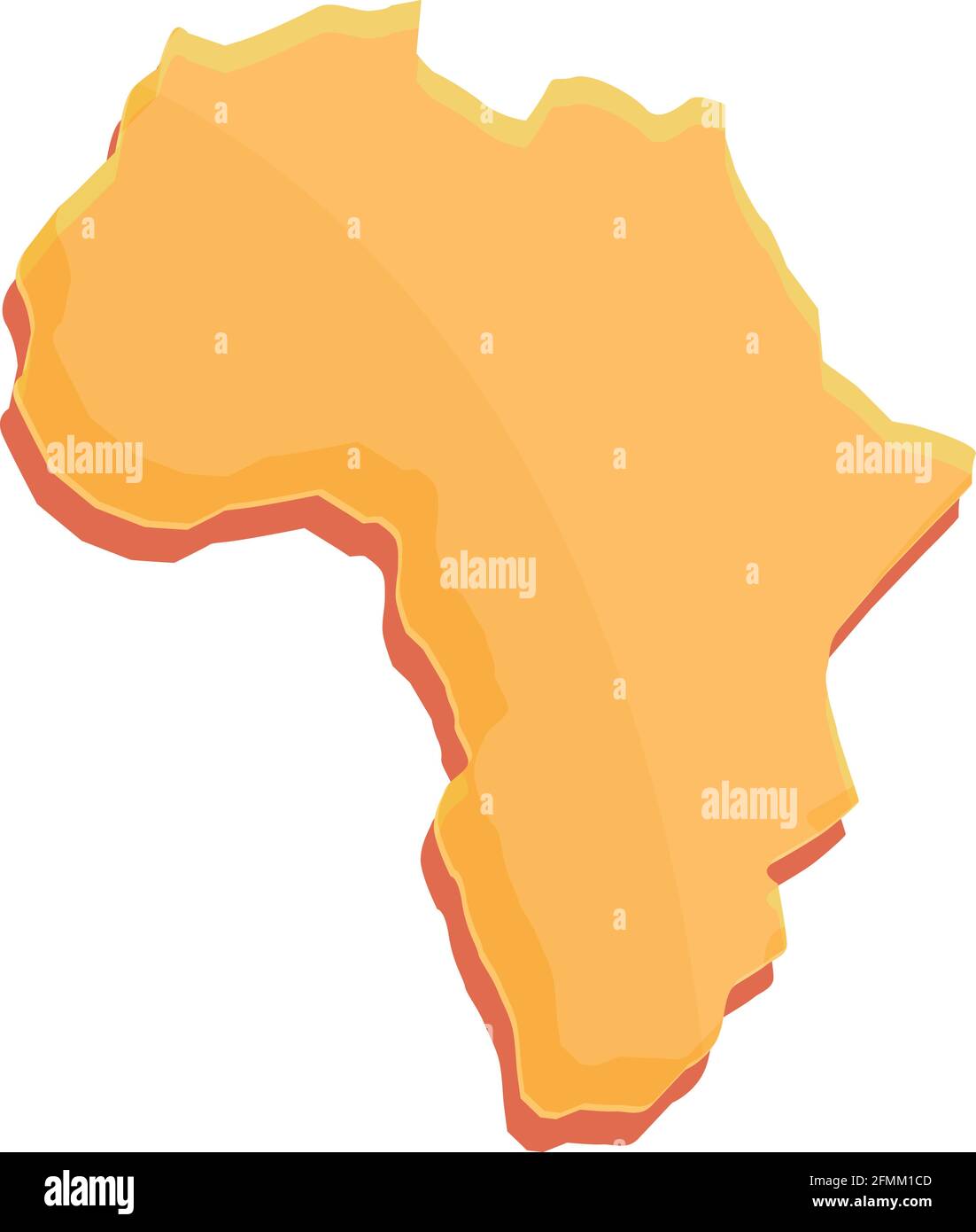 African continent icon. Cartoon of African continent vector icon for ...