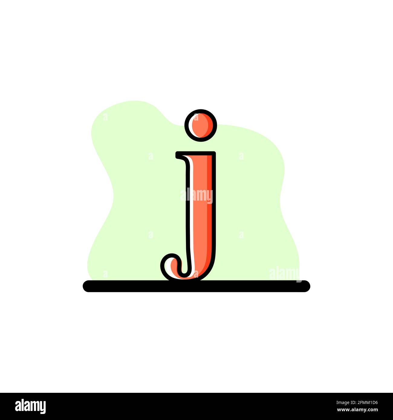 Lowercase Letter J Conceptual Vector Illustration Design Icon eps10 ...