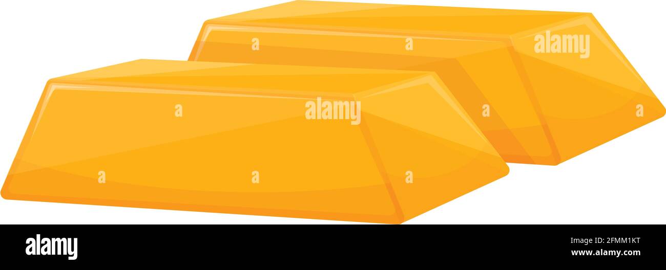 Shiny gold bars icon. Cartoon of Shiny gold bars vector icon for web ...