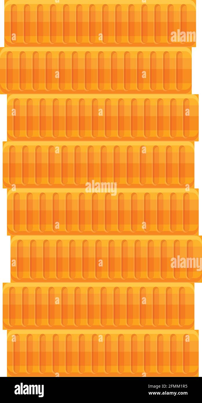 Golden bar coins icon. Cartoon of Golden bar coins vector icon for web ...