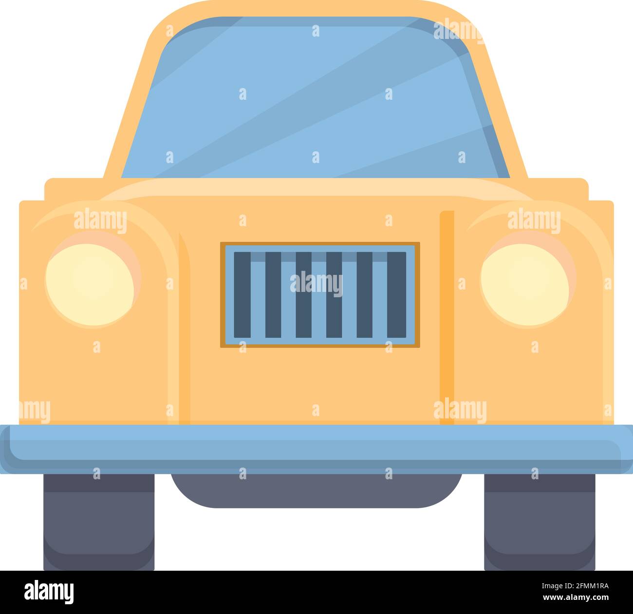 Safari jeep front icon. Cartoon of Safari jeep front vector icon for ...