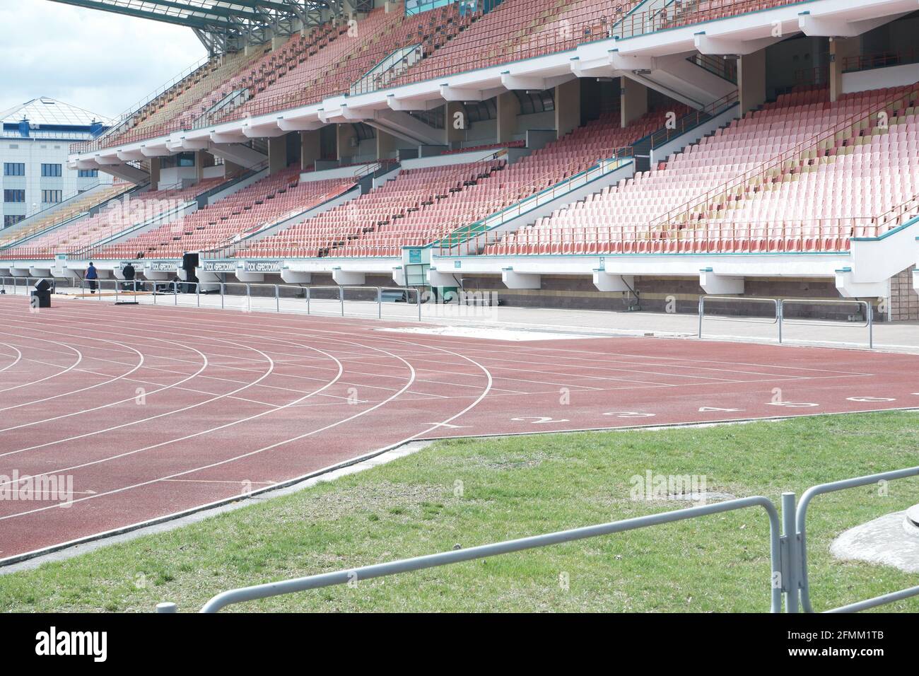 Empty stands of a football stadium during the off-season Stock Photo ...