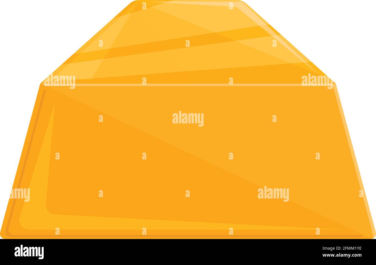 Golden bar save icon. Cartoon of Golden bar save vector icon for web ...