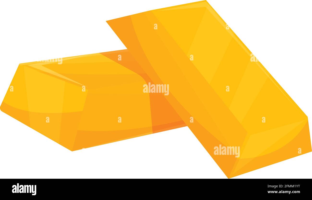 Golden bar grow icon. Cartoon of Golden bar grow vector icon for web ...