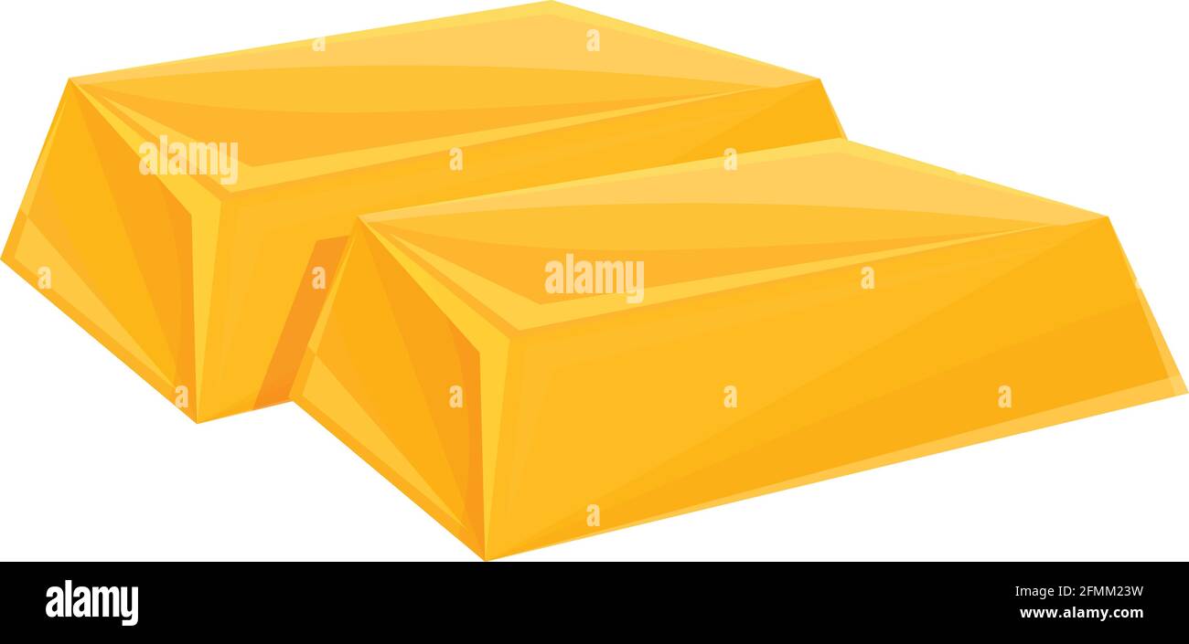 Golden bar tax icon. Cartoon of Golden bar tax vector icon for web ...