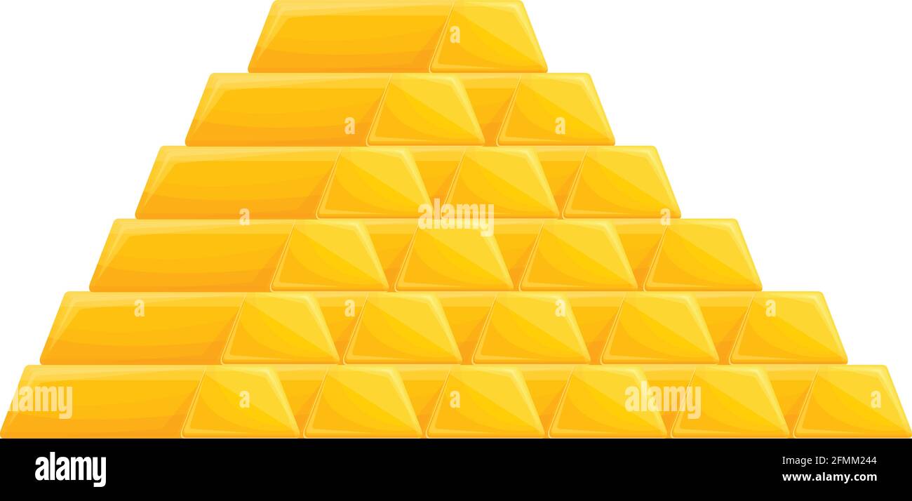 Pile Of Gold Bars Cartoon