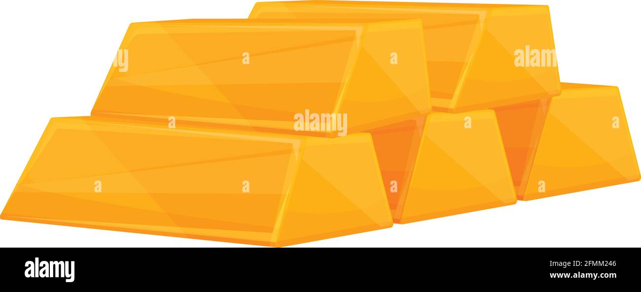 Gold bar deposit icon. Cartoon of Gold bar deposit vector icon for web ...