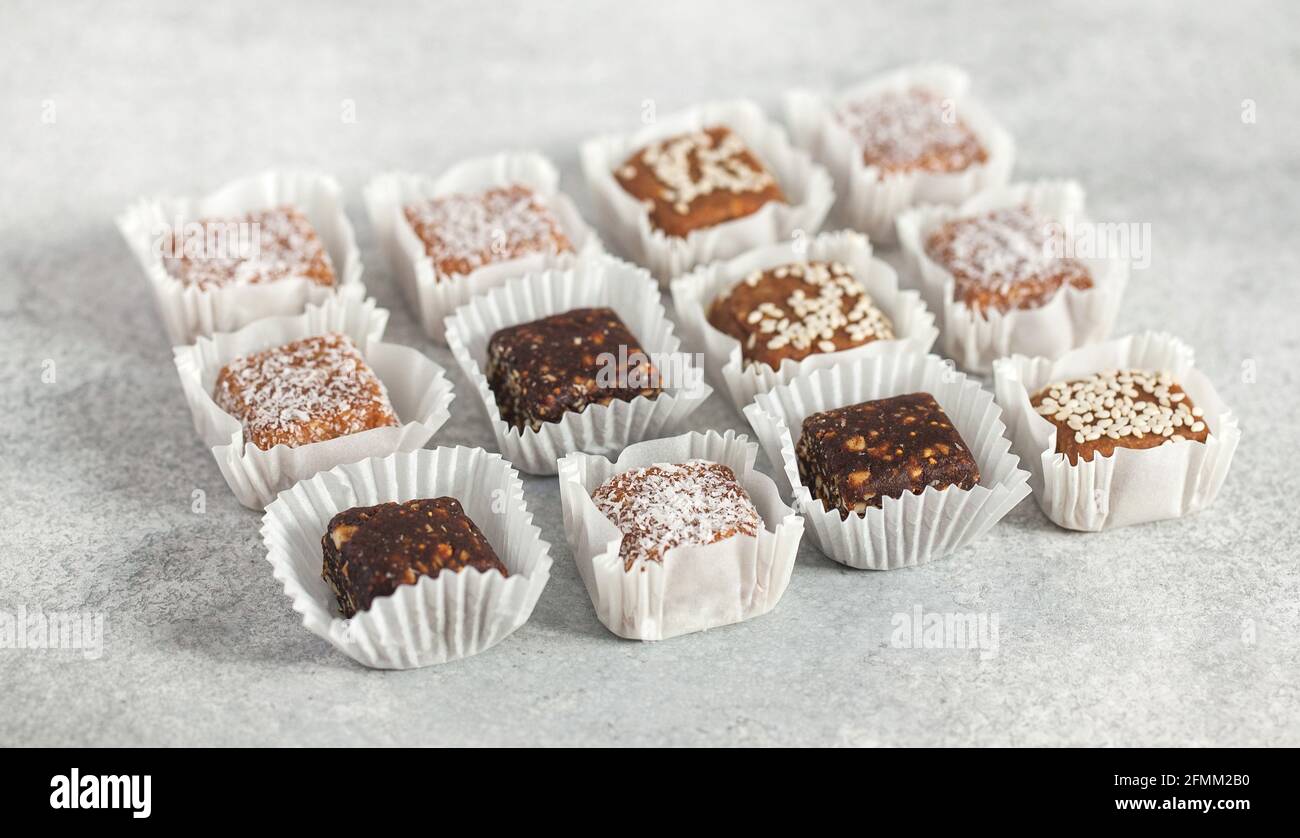 Vegan sweets. Useful handmade candies. Light vegetable-based desserts ...
