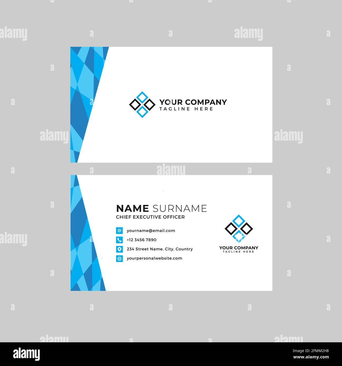 Business Card Designs With Two Logo