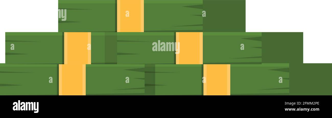 Bank cash stack icon. Cartoon of Bank cash stack vector icon for web ...
