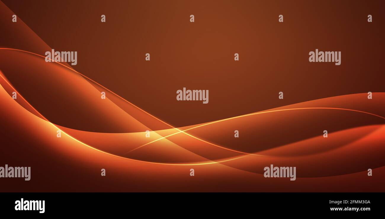 Modern Brown Backdrop Concept with glowing lights and futuristic ...