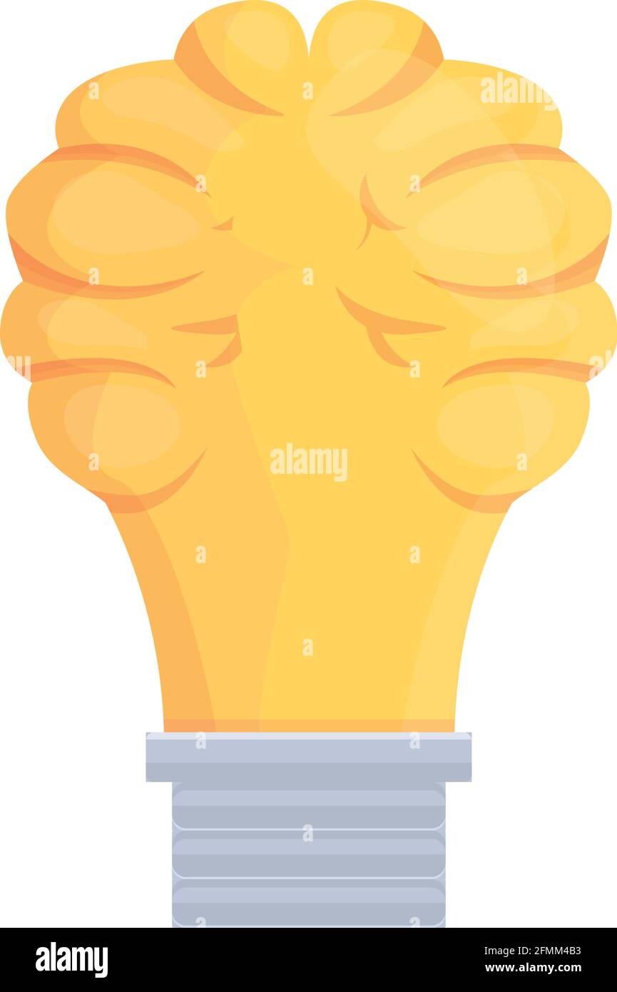 Smart lightbulb solution icon. Cartoon of Smart lightbulb solution ...