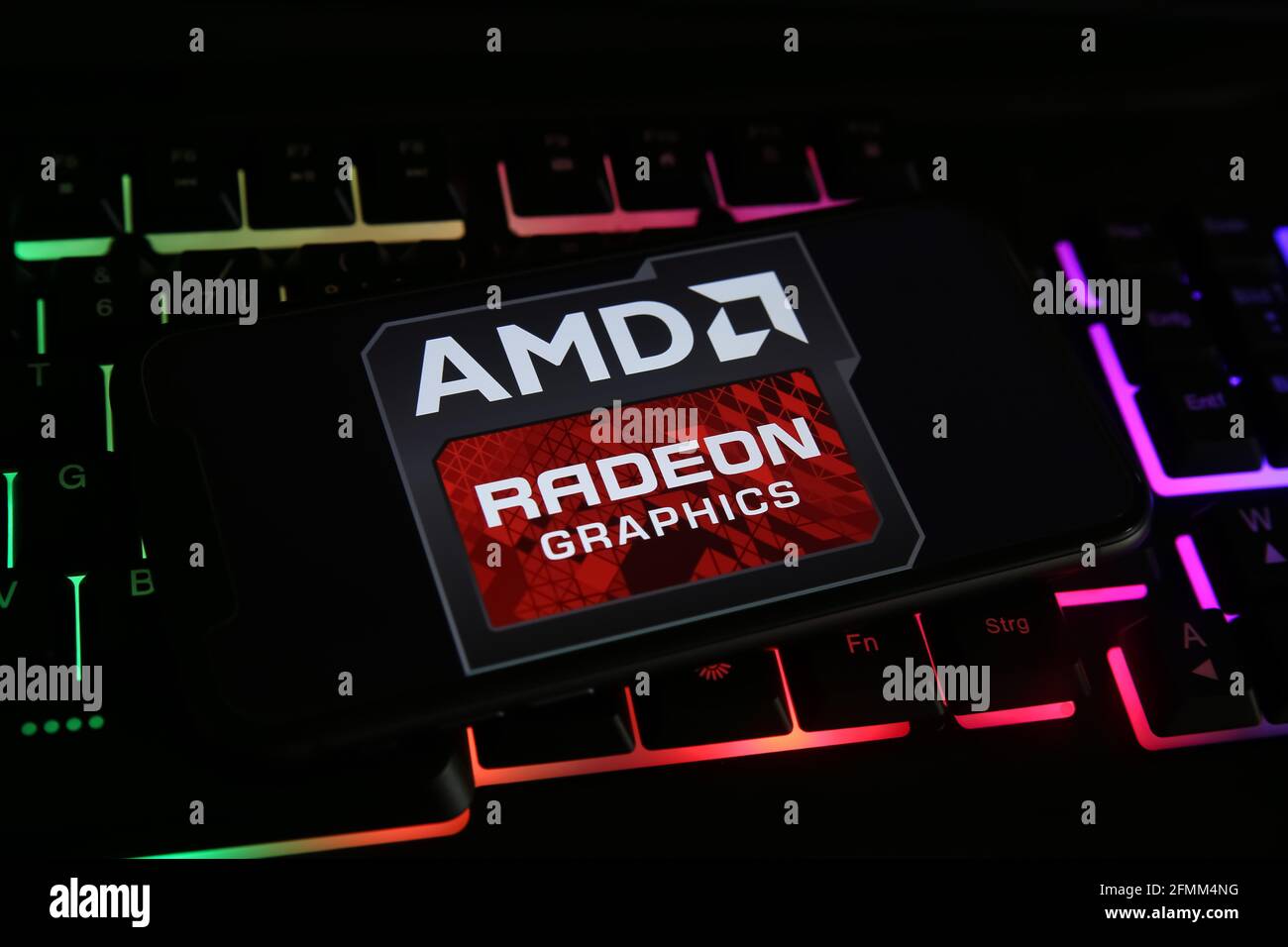 Viersen, Germany - May 1. 2021: Closeup of mobile phone screen with ...