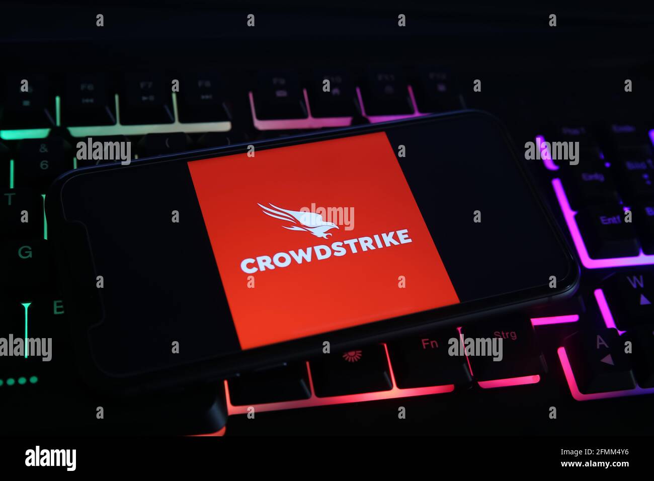 Viersen, Germany - May 1. 2021: Closeup of mobile phone screen with ...