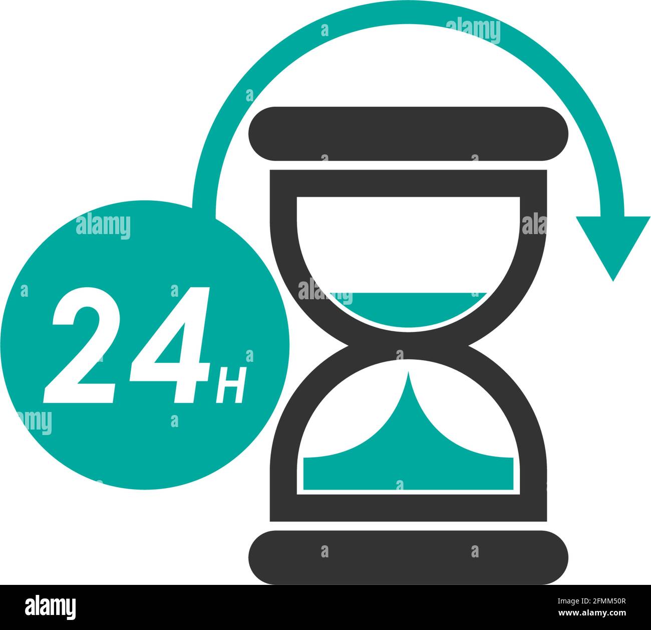24 Hour icon logo vector illustration design template Stock Vector ...