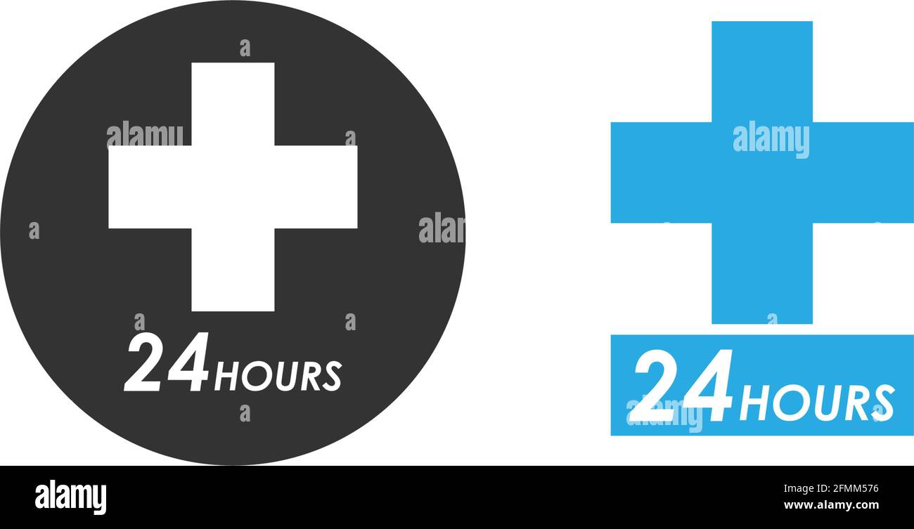 24 Hour icon logo vector illustration design template Stock Vector ...