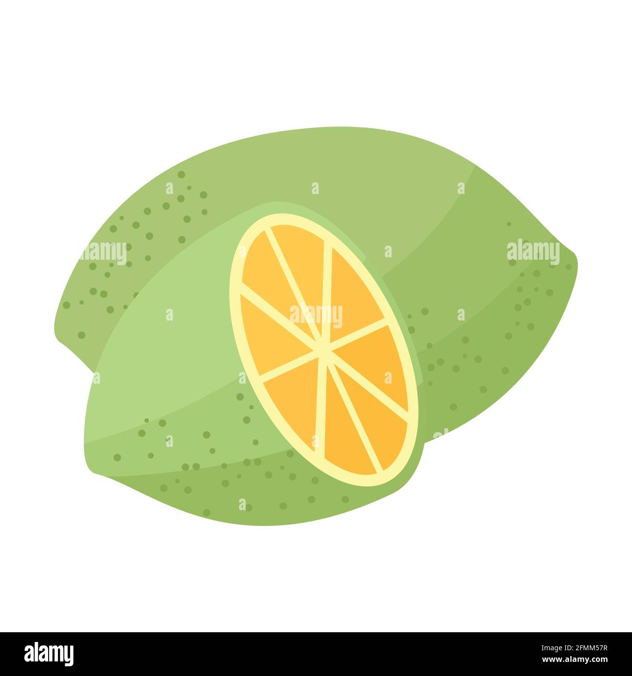 Cartoon vector illustration isolated object fresh fruit lemon Stock ...