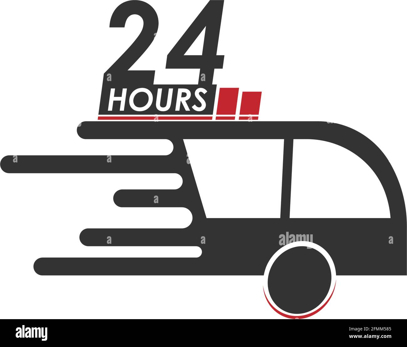 24 Hour icon logo vector illustration design template Stock Vector ...