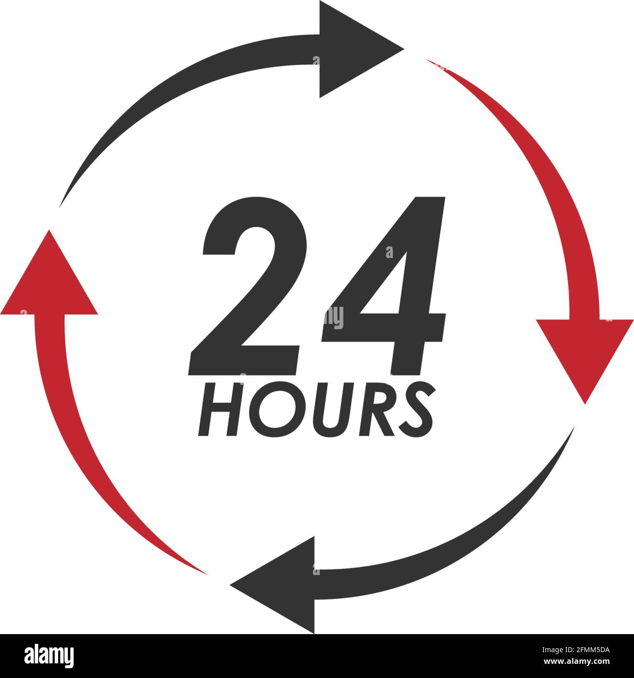 24 Hour icon logo vector illustration design template Stock Vector ...