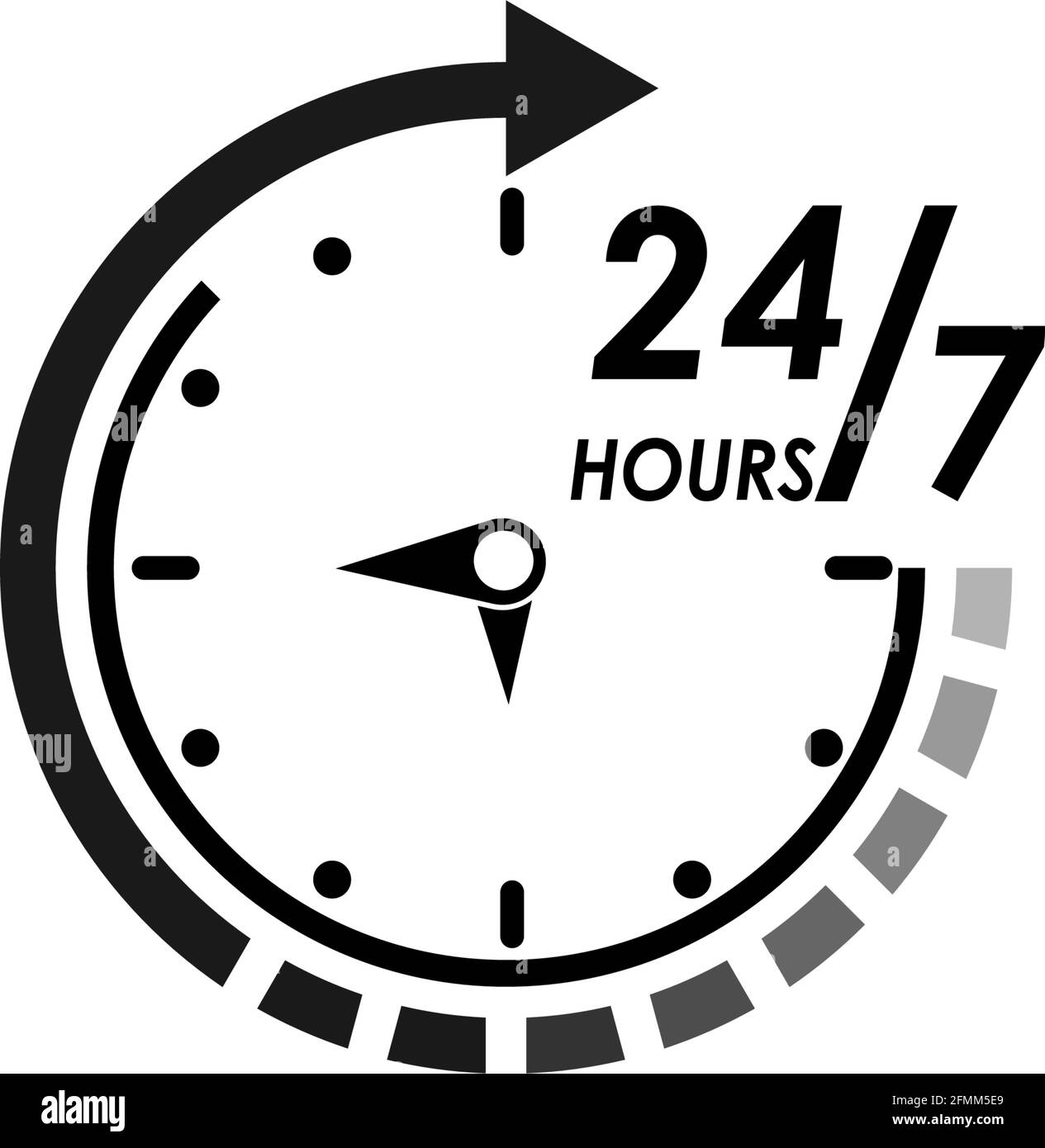 24 Hour icon logo vector illustration design template Stock Vector ...