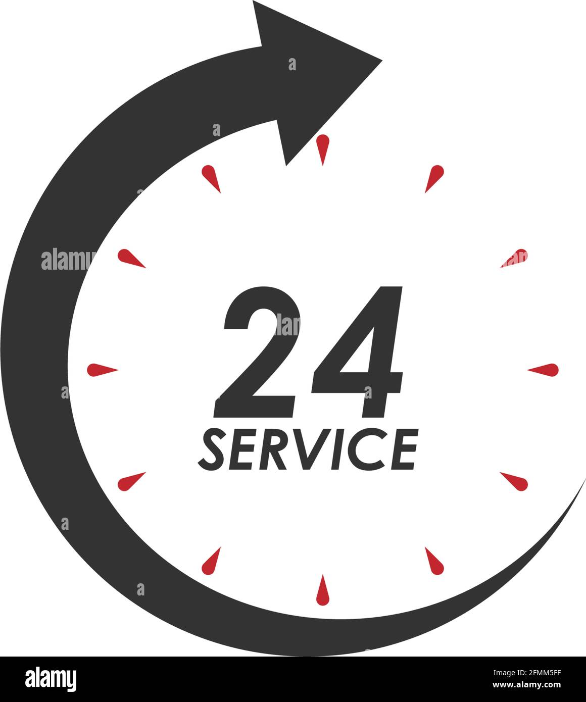 24 Hour icon logo vector illustration design template Stock Vector ...