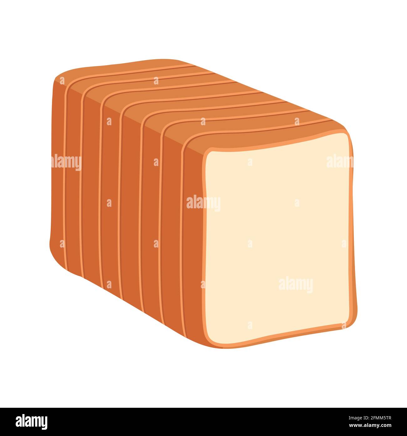 Cartoon vector illustration isolated object delicious flour food bakery ...