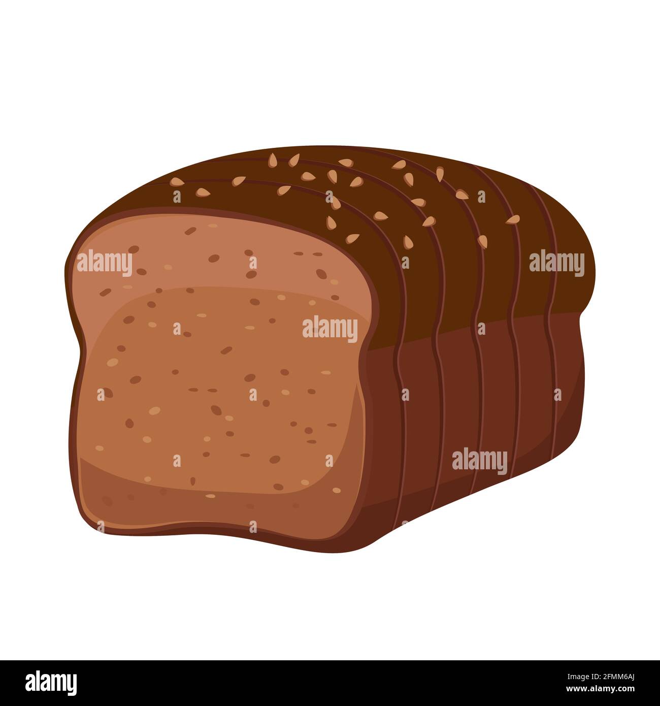 Cartoon vector illustration isolated object delicious flour food bakery ...