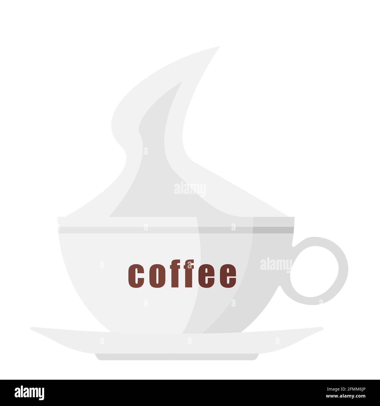 Cartoon vector illustration isolated object hot drink coffee and white ...