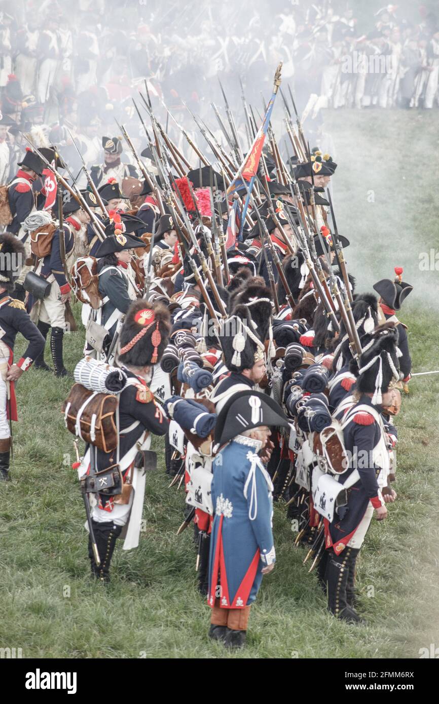 Napoleon bonaparte leading his troops at the battle of jena auerstedt ...