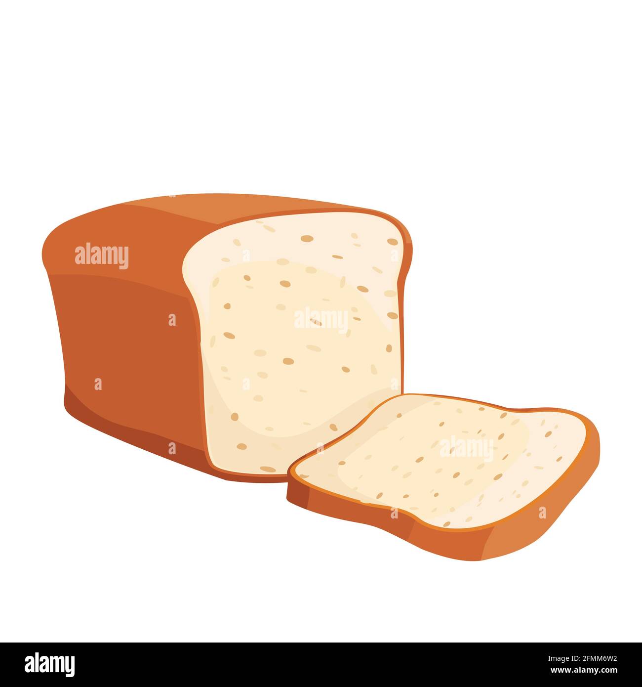 Cartoon vector illustration isolated object delicious flour food bakery ...