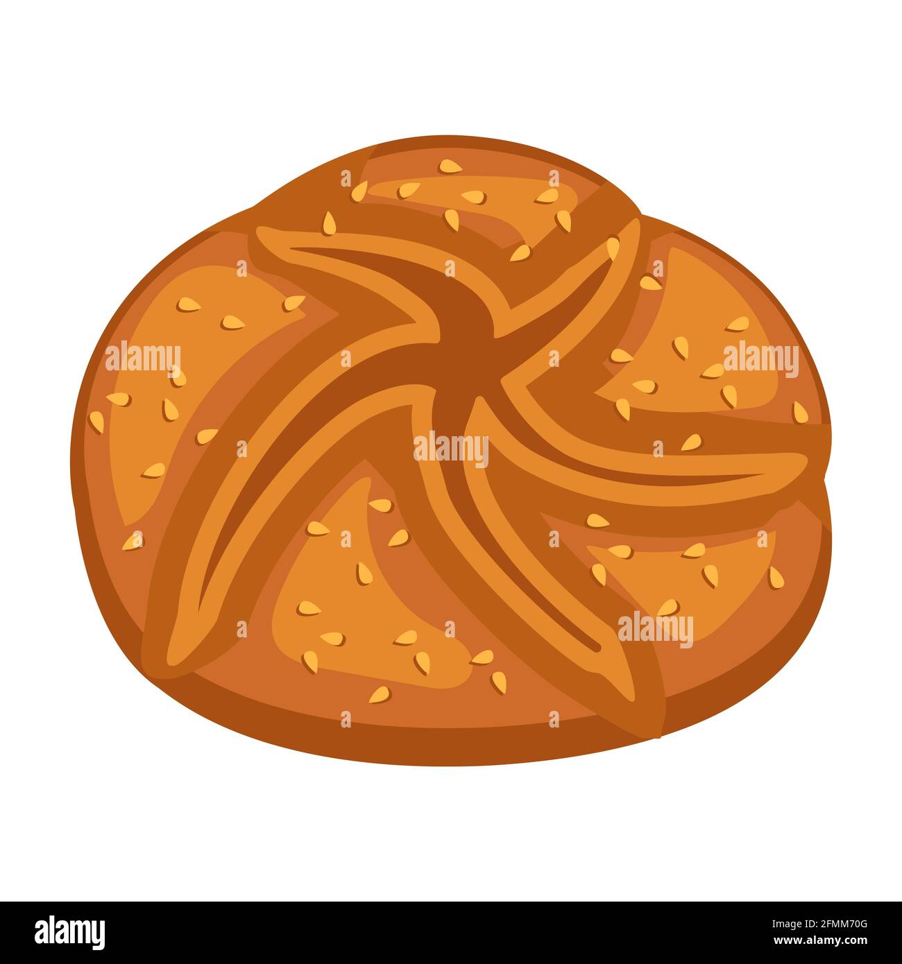Cartoon vector illustration isolated object delicious flour food bakery ...