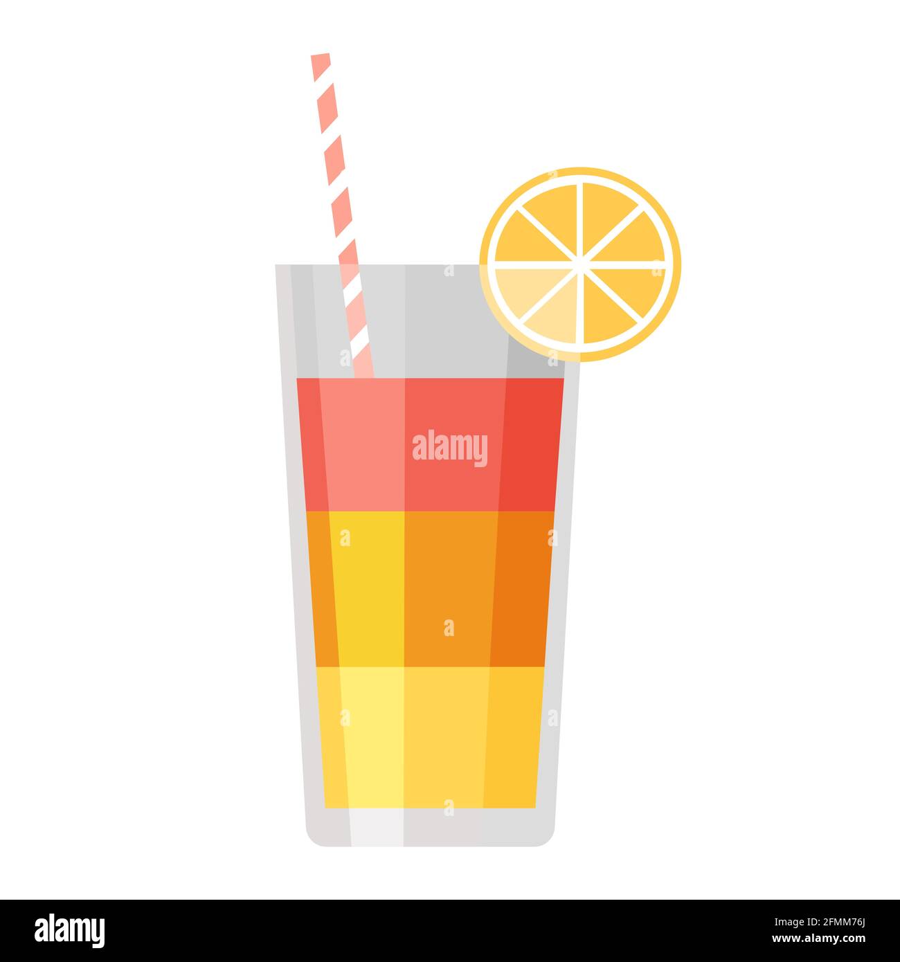 Cartoon vector illustration isolated object cool drink fresh fruit ...